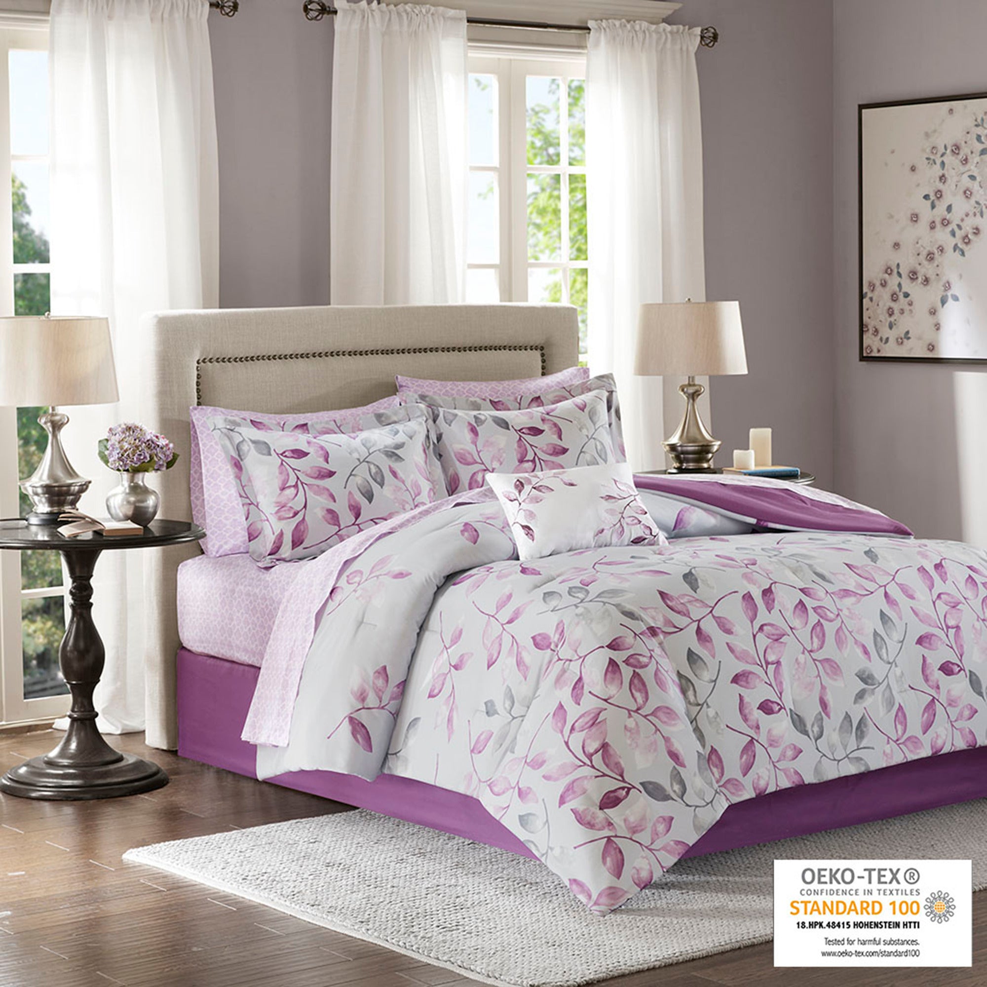 Madison Park Essentials - Lafael 9 Piece Comforter Set with Cotton Bed ...