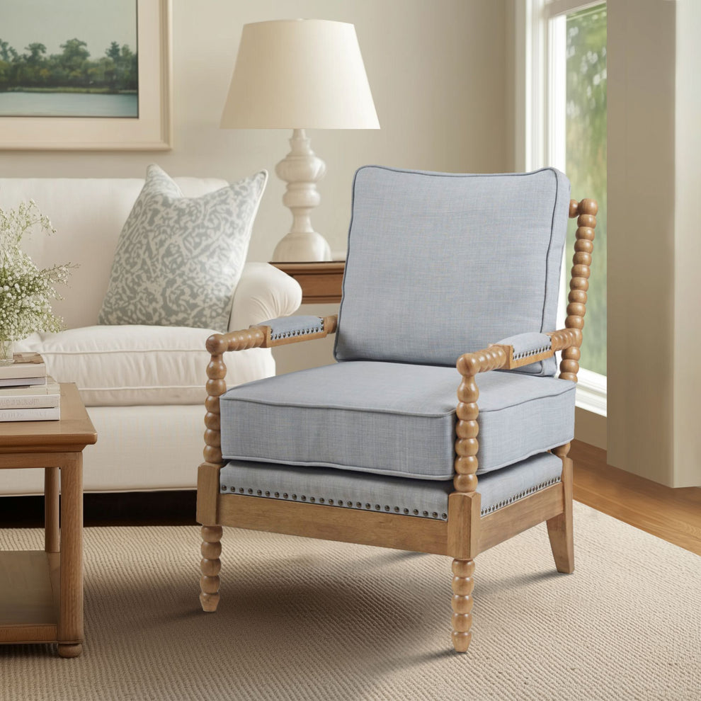 Madison Park - Donohue Turned Wood Frame Armchair - Furniture